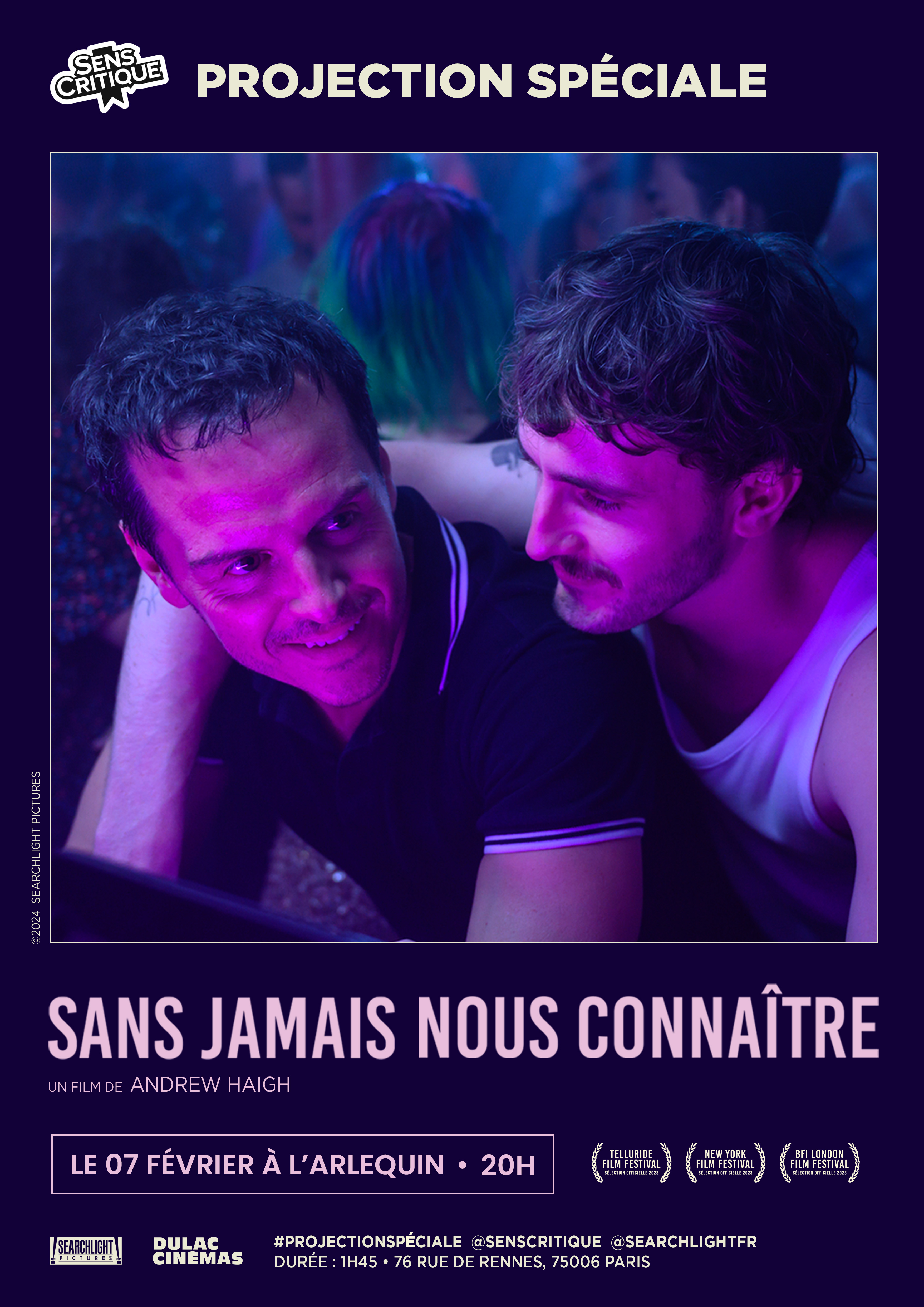 AVANT-PREMIÈRE SensCritique : Sans jamais nous connaître de Andrew Haigh, présenté par Simon ...